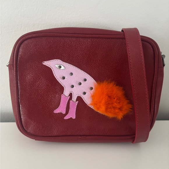 Min & Mon | Bags | Min Mon Camera Bag Pink And Red Crossbody Bag With ...